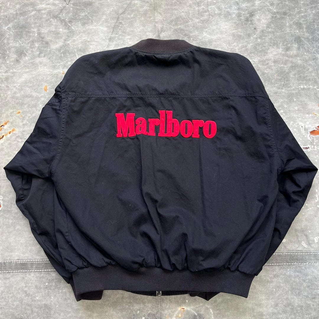 Vintage Reversible Marlboro Cigarettes Smoking Bomber Jacket - Etsy