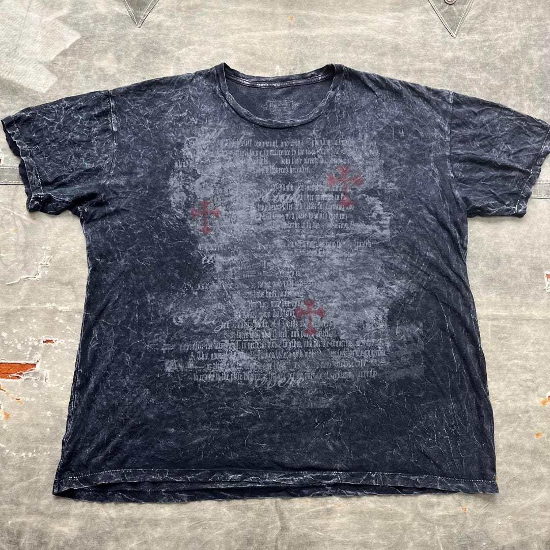 Vintage Y2K Faded Jesus Cross AOP Affliction Grunge Shirt - Etsy