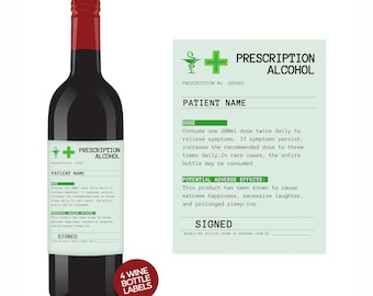 Prescription Chocolate Label PRINTABLE Prescription Label for - Etsy