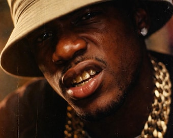 90s Hip Hop Gold Chains Portrait Wall Art | Vintage Rap Close-up ...