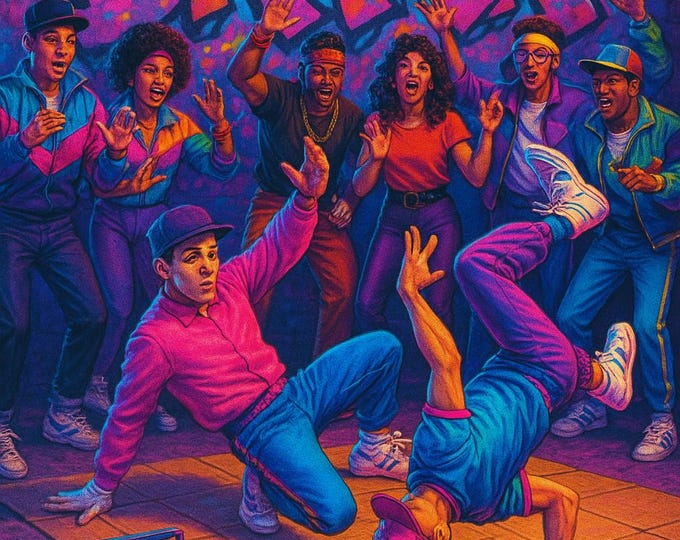 Set of 2 Breakdance 80’s Hip Hop Posters – Breakin’ Inspired Street ...