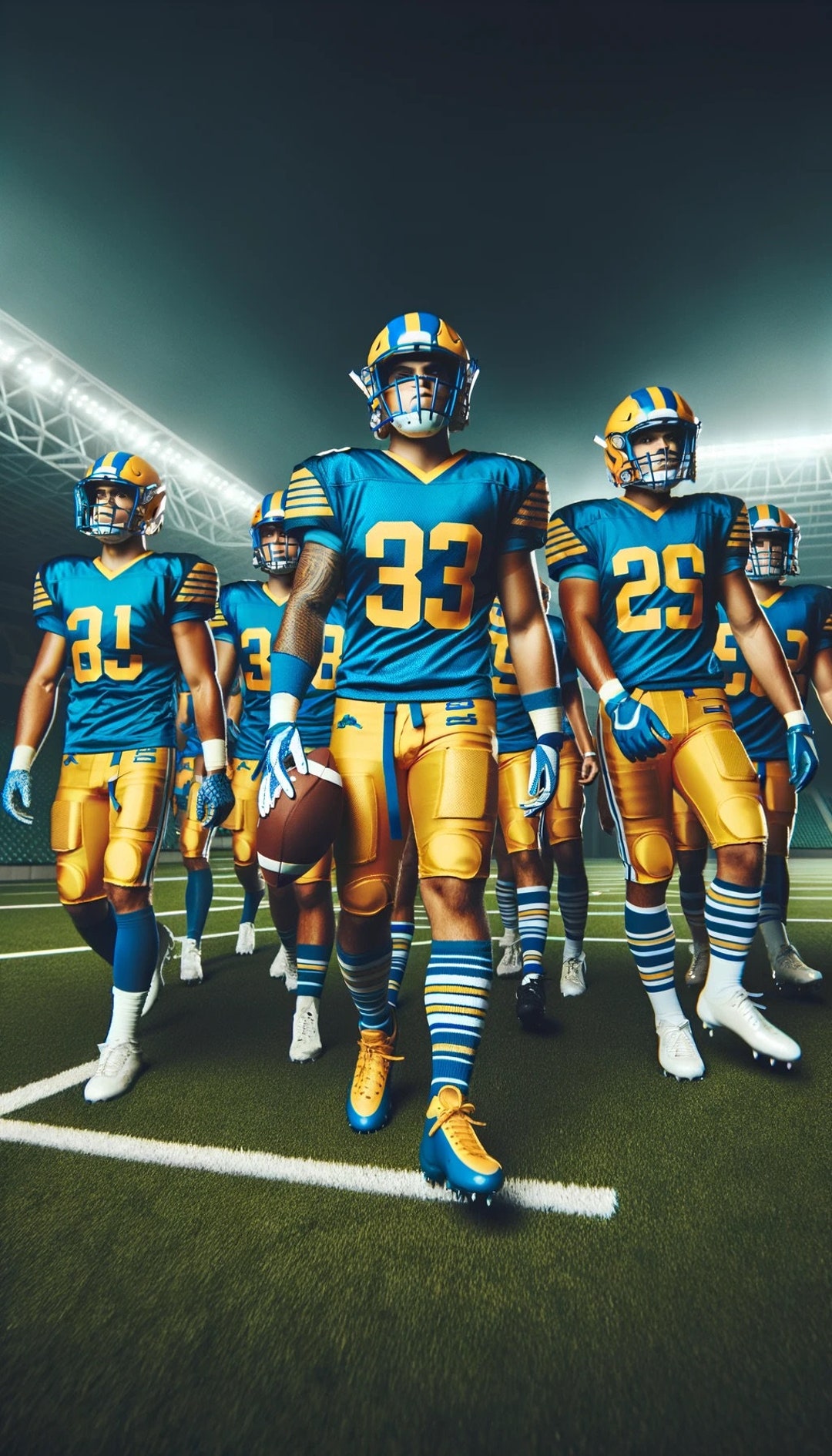 Dynamic Football Team Art Print - Striking Sports Decor - Etsy