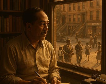 Langston Hughes Harlem Renaissance Art Print – Vintage Window Scene ...