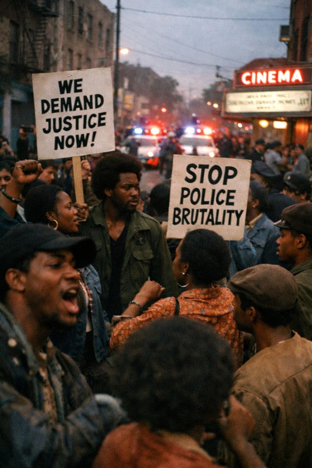 1970s Black Protest Street Scene Digital Print - Etsy