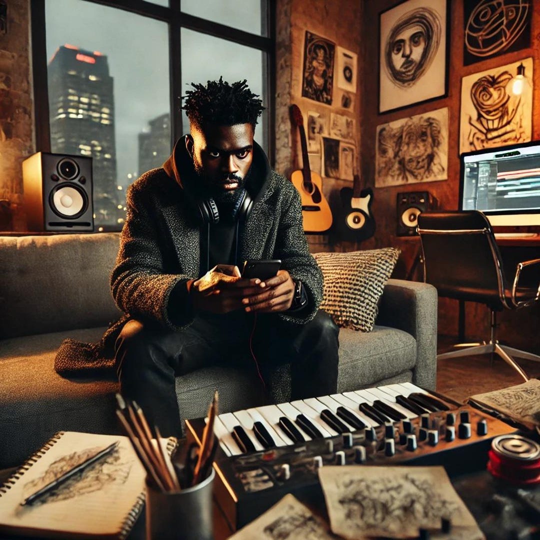 Urban Soul Vibes – Digital Art of Music Producer in Creative Flow - Etsy