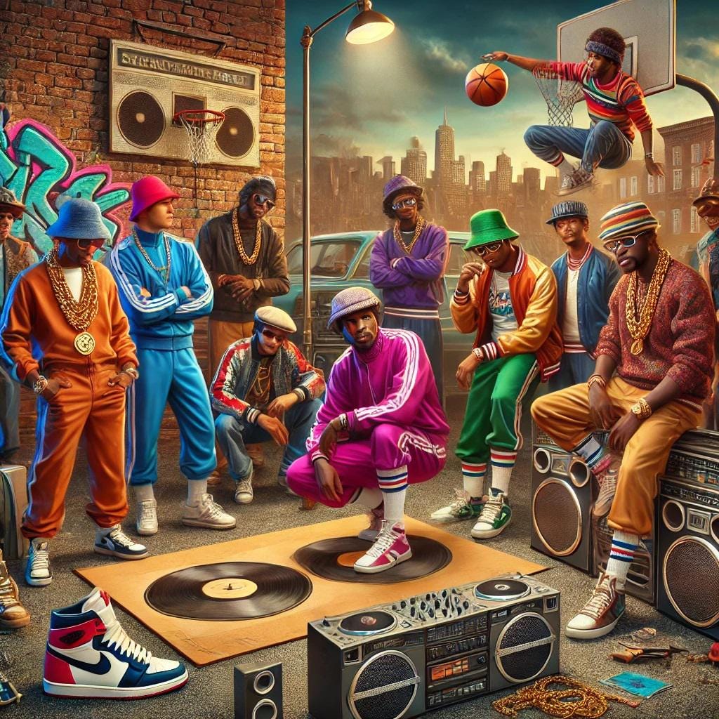Retro 80s Hip-hop Scene Digital Art Print – Vibrant Street Culture - Etsy