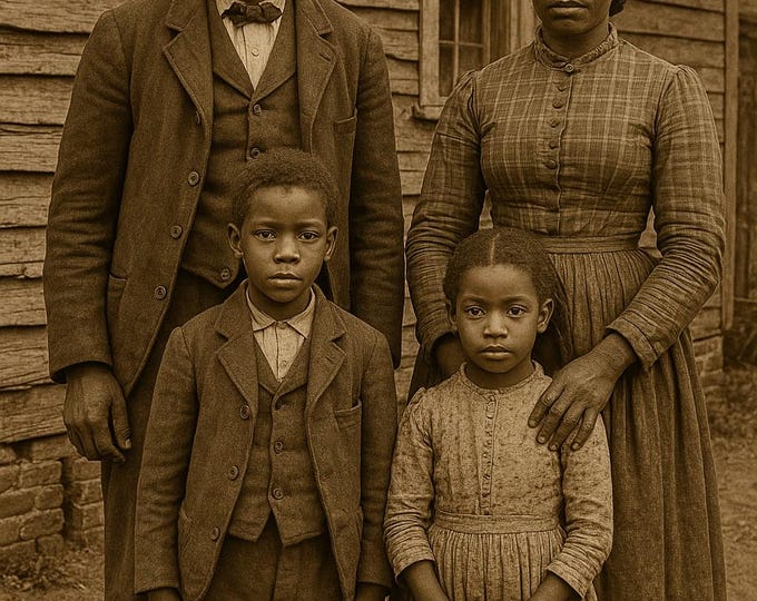 Reconstruction Era African American Family Portrait – Sepia Digital Art ...