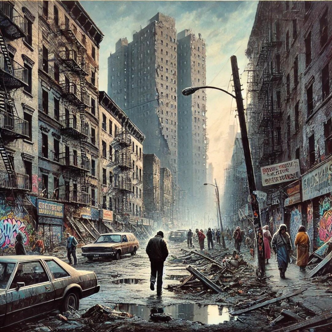 Vintage 1980s Urban Struggle Art Print Inspired by Grandmaster Flash's ...