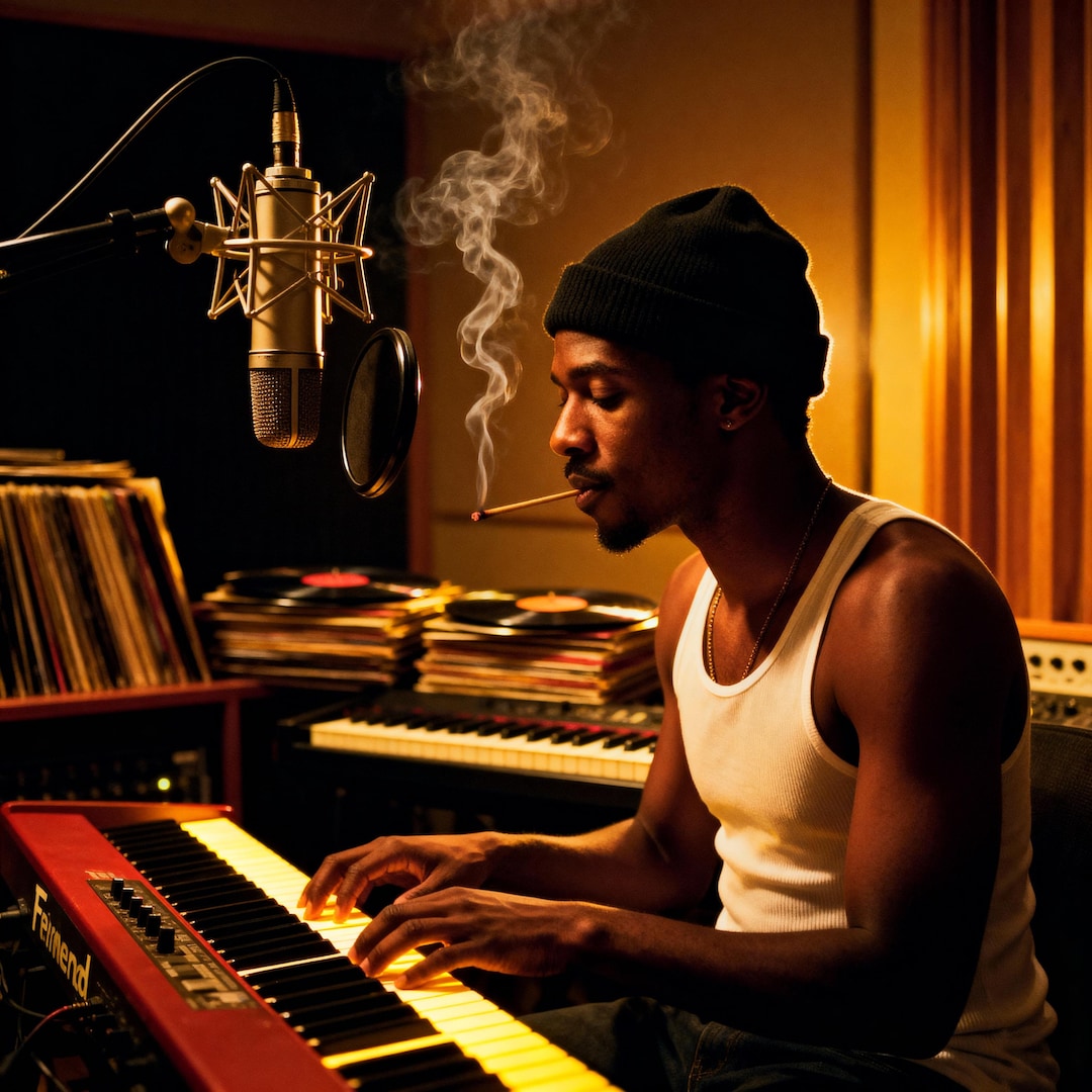 Neo-soul Studio Vibes – D’angelo Inspired Wall Art | 90s Soul Aesthetic ...