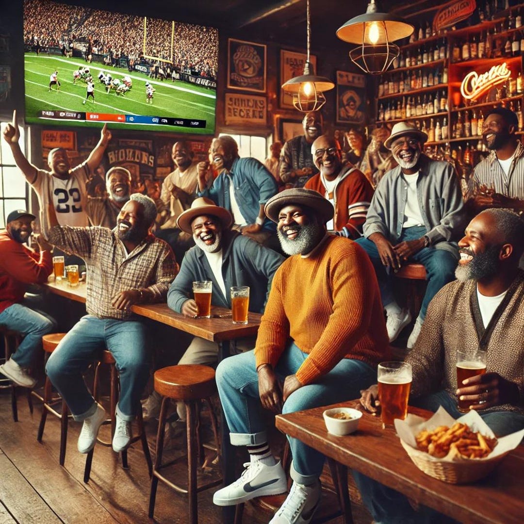Joyful Sports Bar Scene Digital Art Print – Laughter and Camaraderie - Etsy