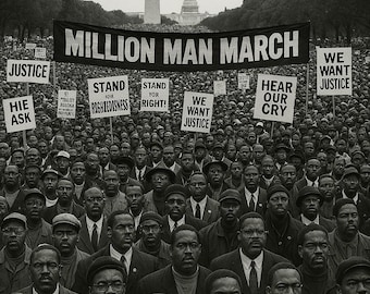 Million Man March Inspired Digital Art Print – Powerful Civil Rights ...