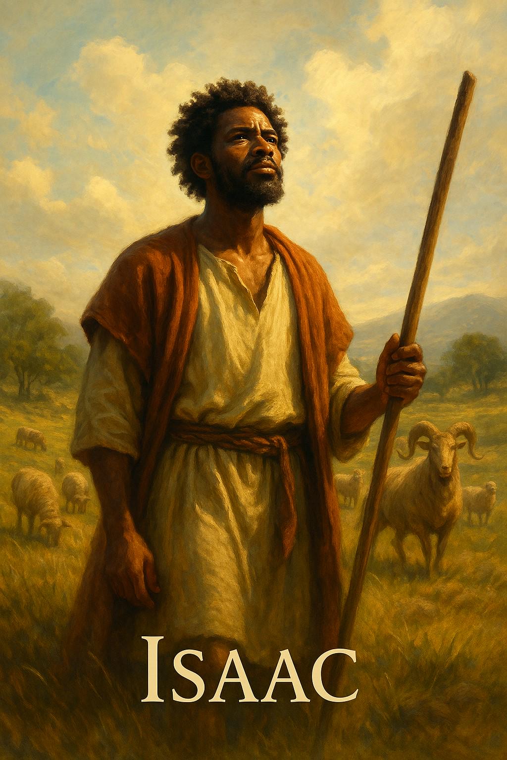 Isaac African Bible Art | Cinematic Digital Print | Peaceful Pasture ...
