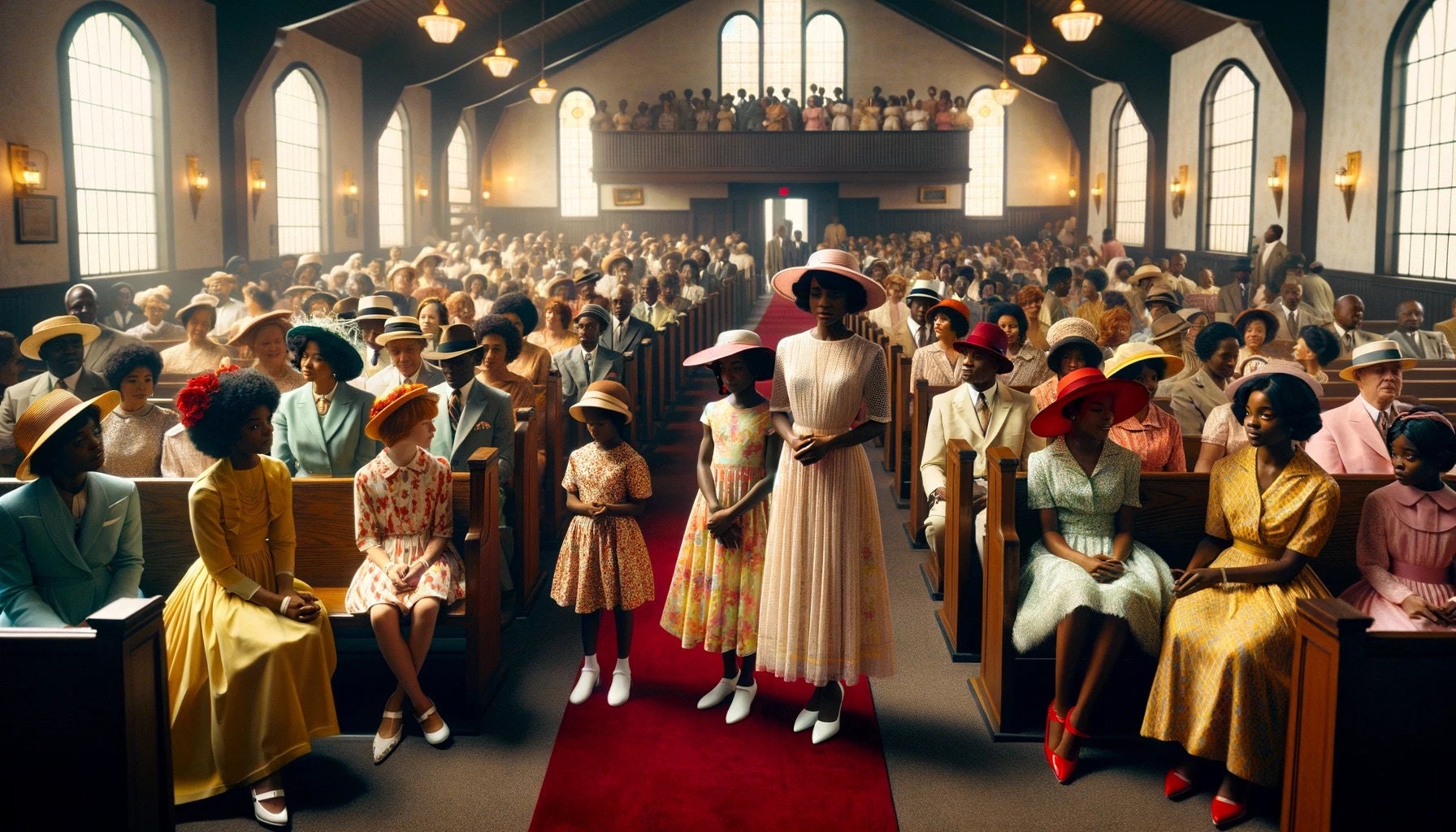 Sunday Best: Vintage Church Congregation Digital Print - Etsy