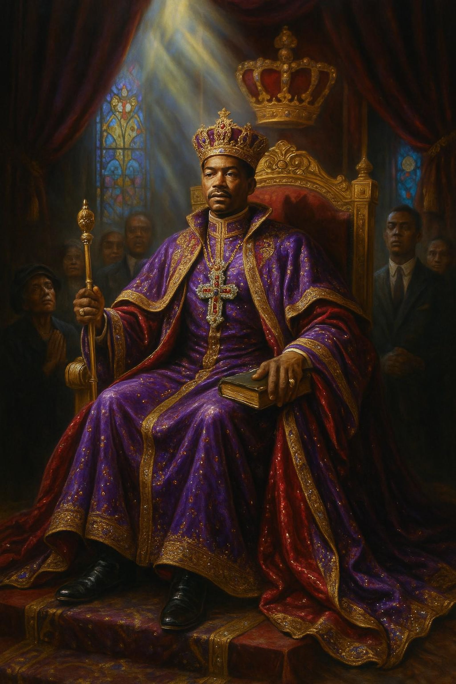 Throne of Glory – Royal Prophetic Leader in Purple Robes (digital ...