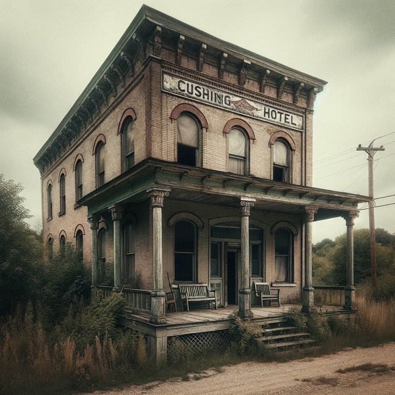Abandoned Cushing Hotel Print, Haunting Historic Building Photography ...