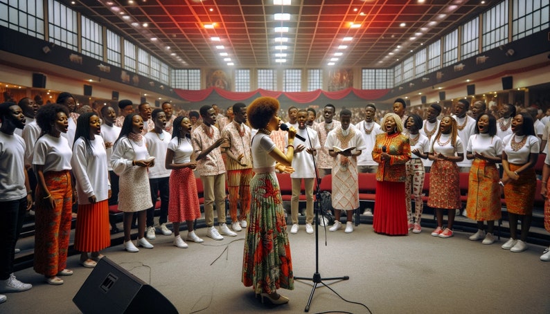 African Gospel Choir Performance Digital Print - Etsy