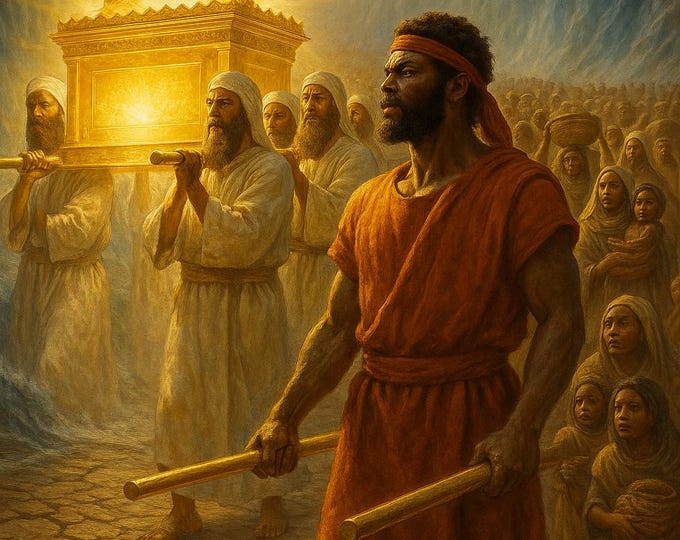 Joshua Crossing the Jordan | African Biblical Art | Ark of the Covenant ...