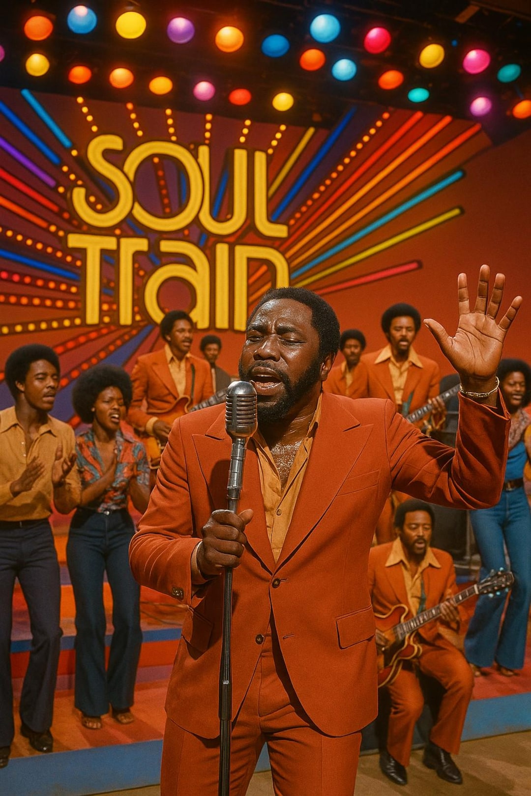 Vintage 70s Soul Train Performance Wall Art – Passionate Lead Singer - Etsy