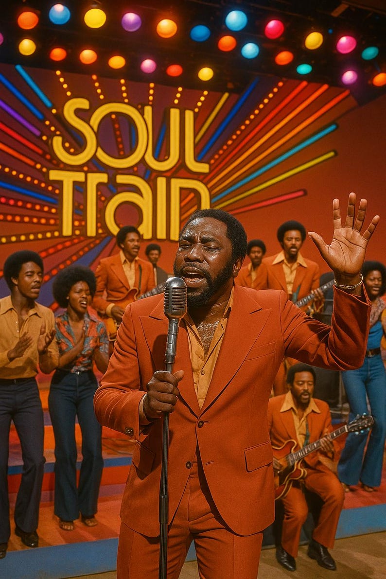 Vintage 70s Soul Train Performance Wall Art – Passionate Lead Singer - Etsy