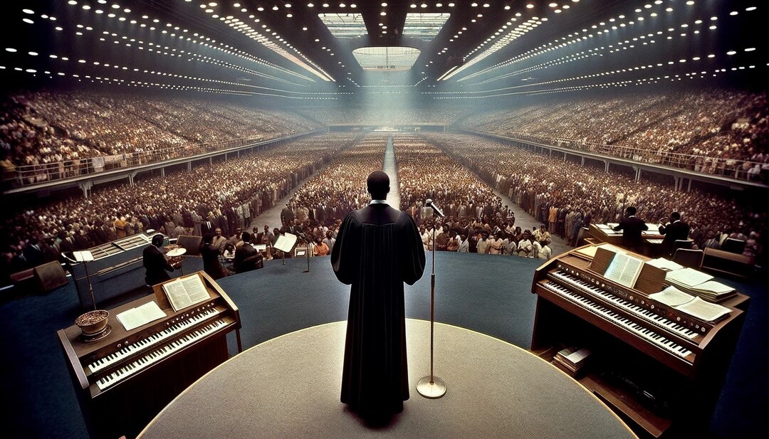 Harmony of Faith- Large Congregation Church Service Art Print - Etsy