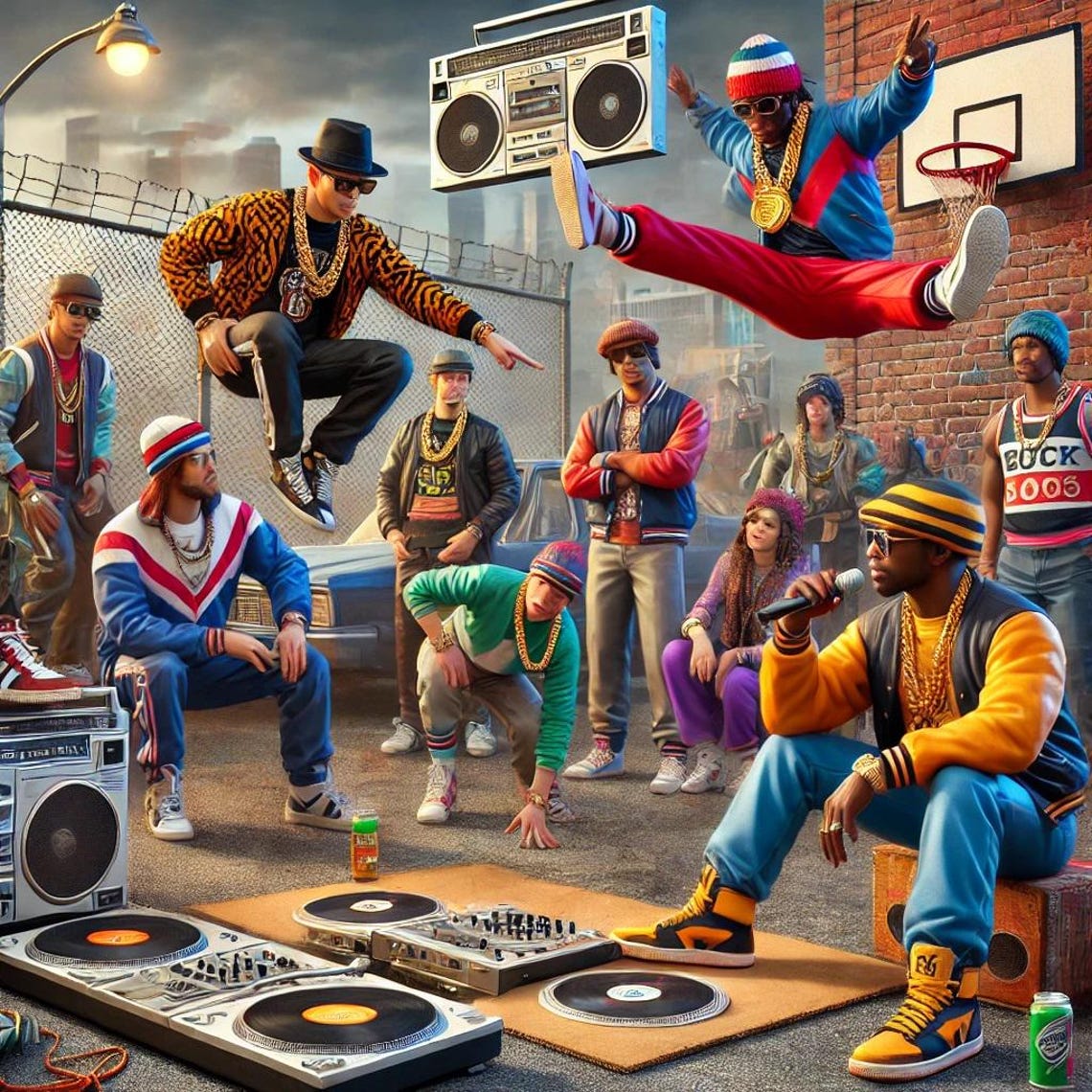 80s Hip-hop Culture Digital Art Print – Retro Street Scene - Etsy