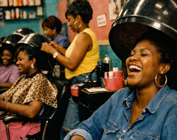 Black Beauty Salon Art | Vintage Hair Salon Wall Art | 1970s Black ...