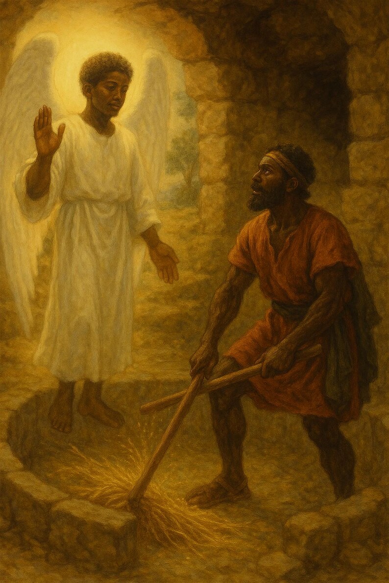 Gideon & the Angel – African Biblical Art | Digital Download | Judges 6 ...