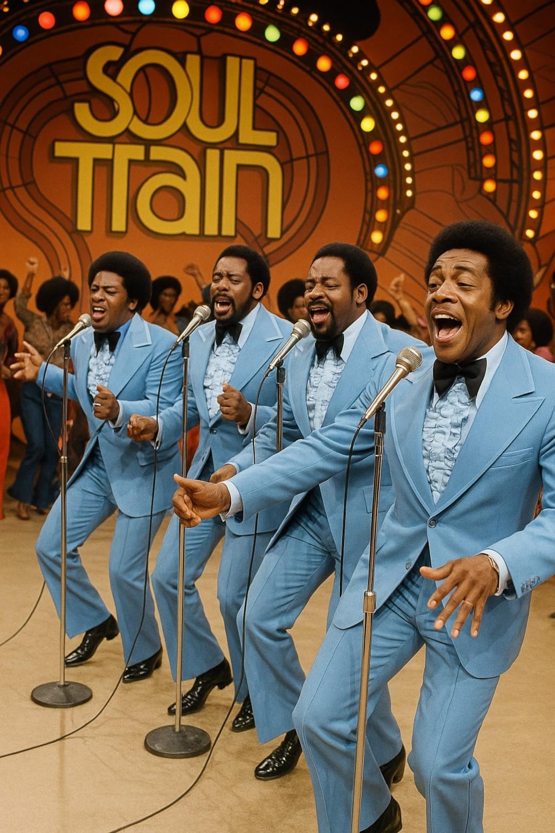 Soul Train Legends – Iconic 1970s Soul Music Art Print, Powder Blue ...