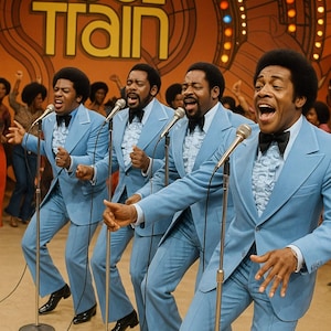 Soul Train Legends – Iconic 1970s Soul Music Art Print, Powder Blue ...