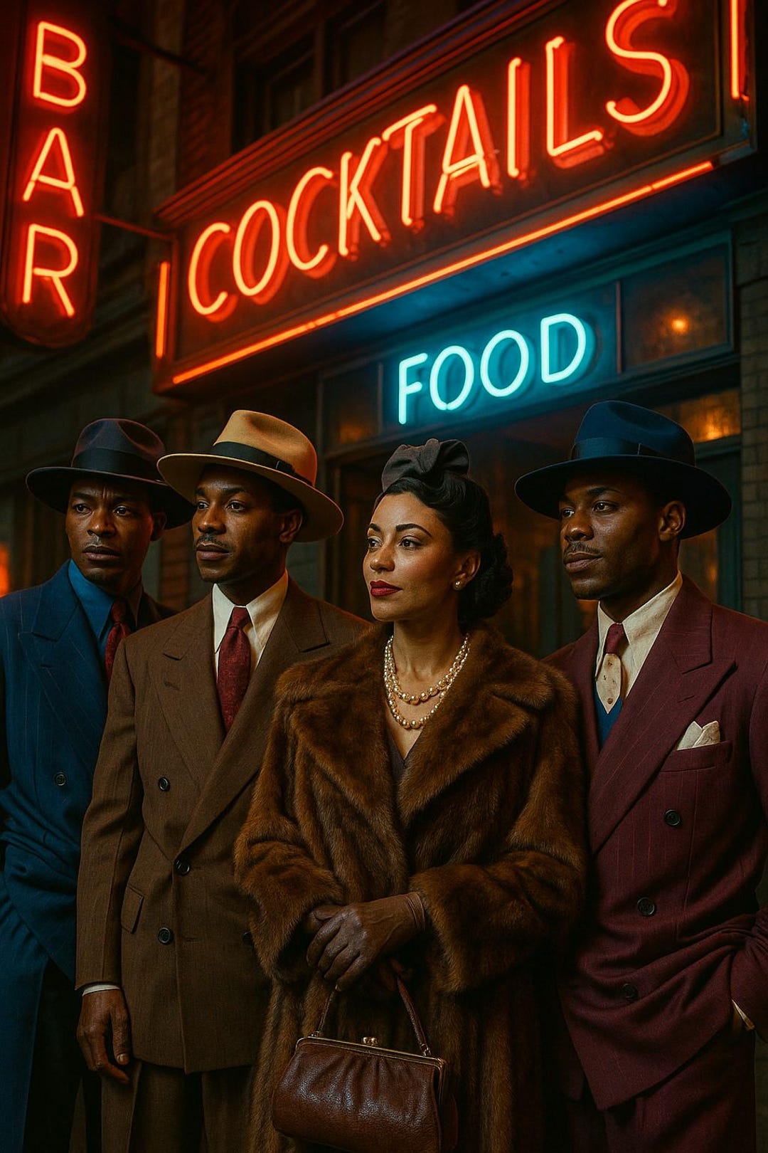 Harlem 1940s Nightlife Style – Vintage Print of Glamour & Elegance ...