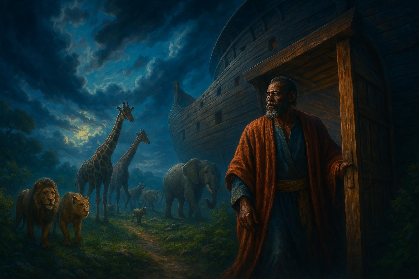 Noah’s Ark Digital Art | Epic African Noah Scene | Cinematic Biblical ...
