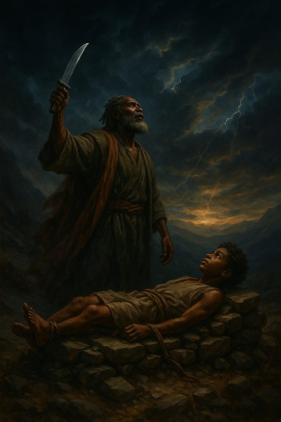 Abraham and Isaac African Digital Art | Cinematic Bible Scene ...