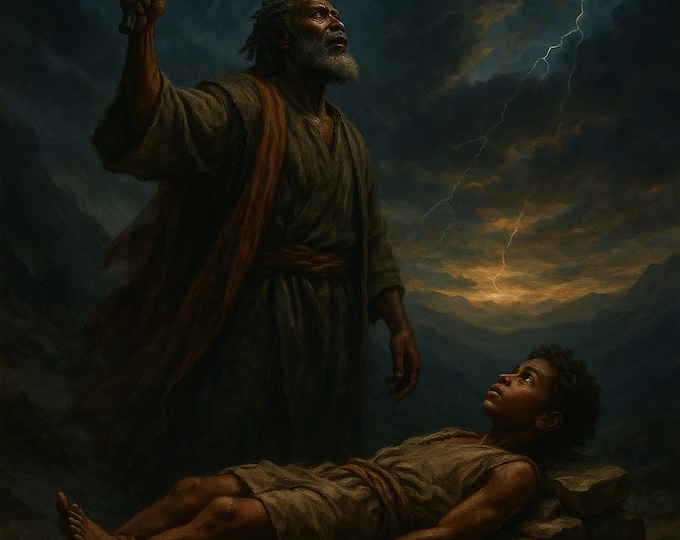 Abraham and Isaac African Digital Art | Cinematic Bible Scene ...
