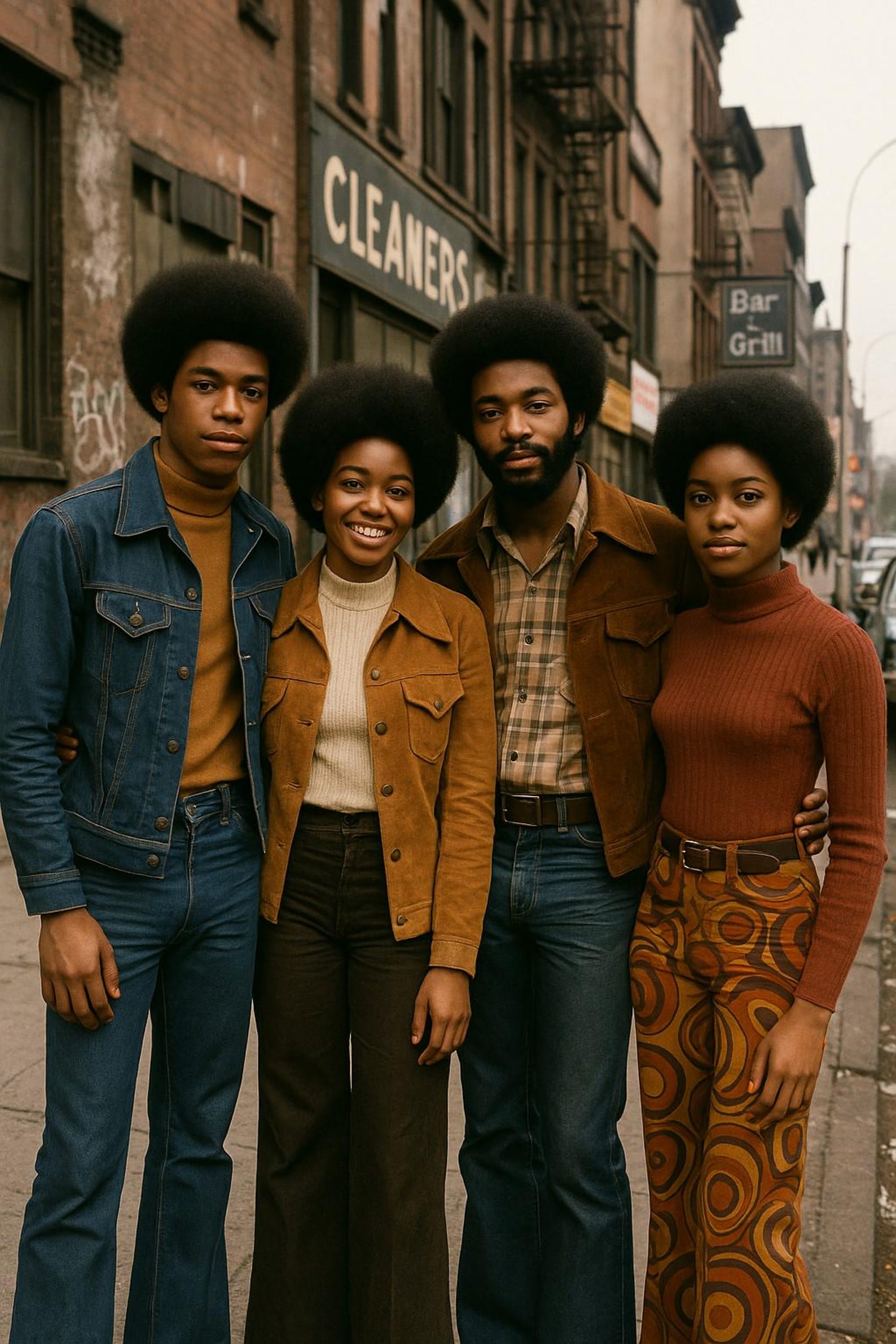 Vintage 1970s Inner City Black Culture Art Print | Retro African ...