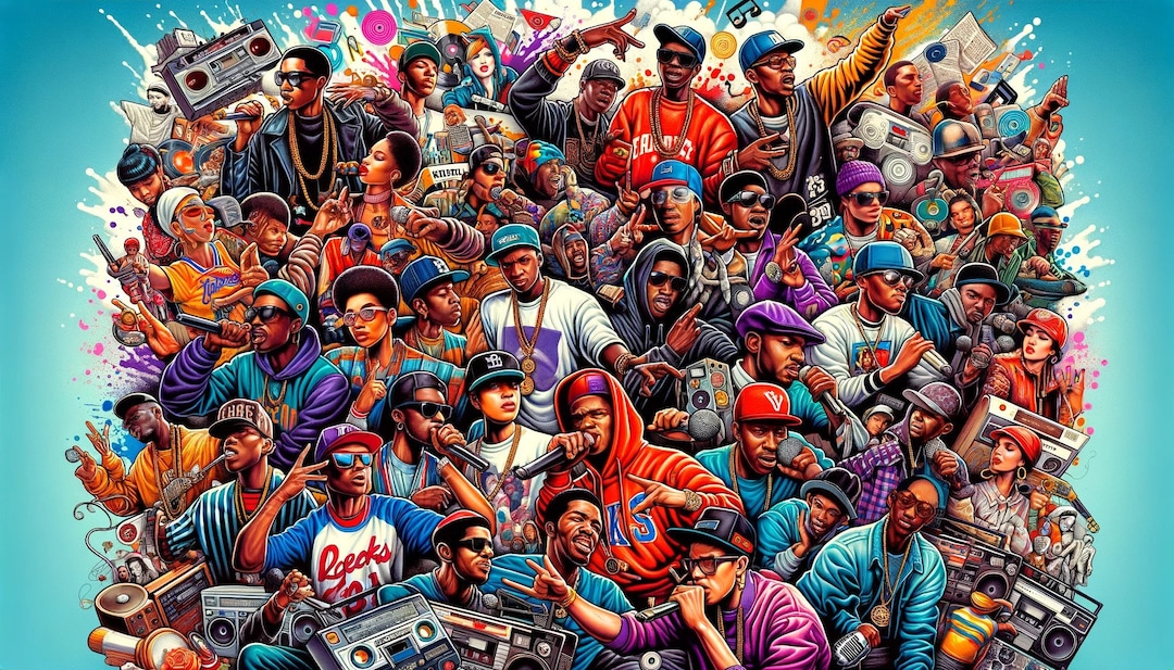 Hip-hop Legends Collage Art Print - Iconic Rap Stars Montage - Etsy
