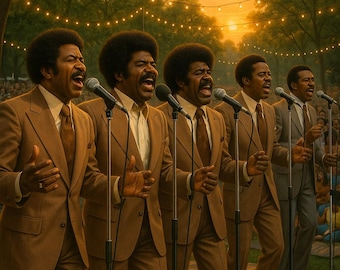 Soul Train Legends – Iconic 1970s Soul Music Art Print, Powder Blue ...