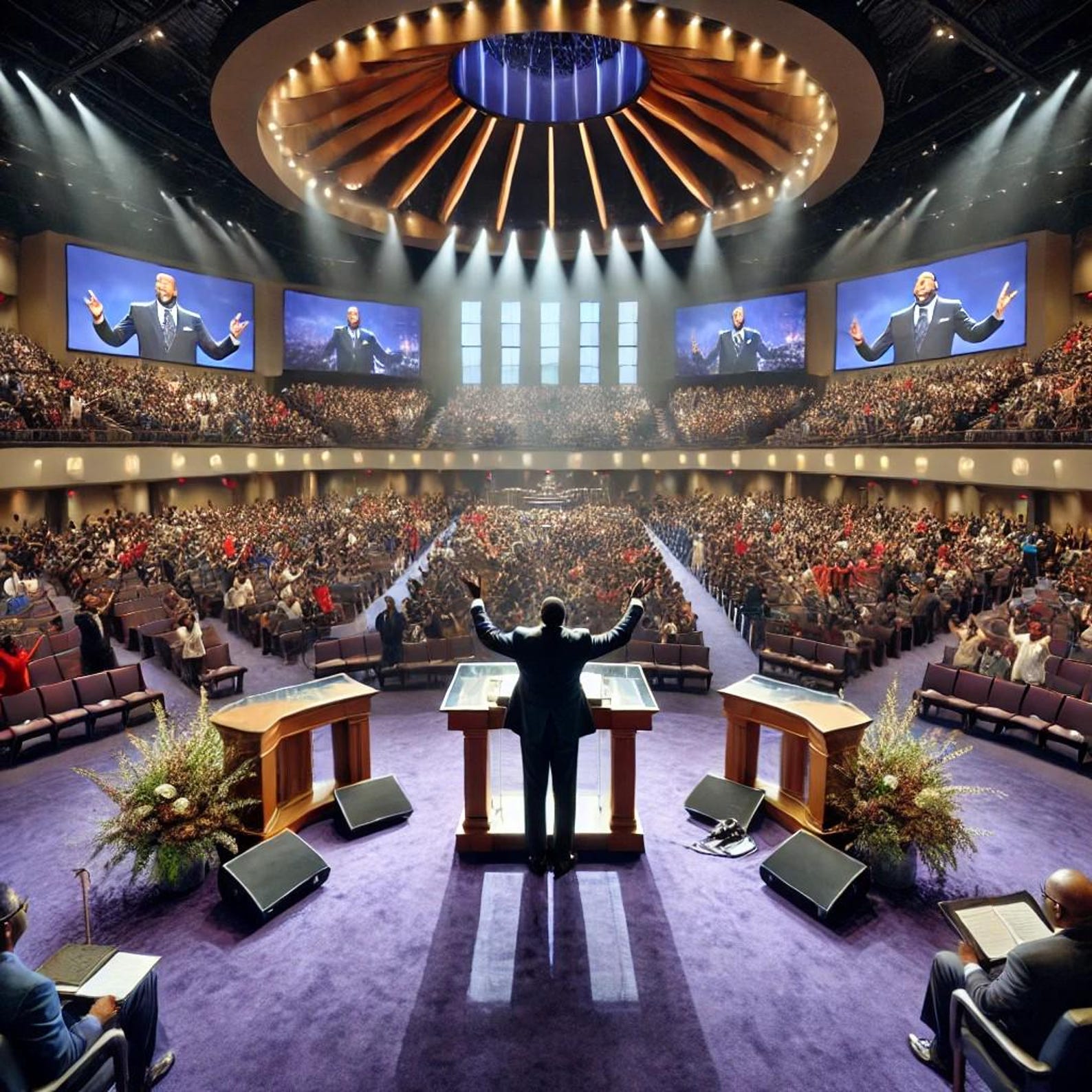 Grand African American Church Service Art Print - Contemporary ...