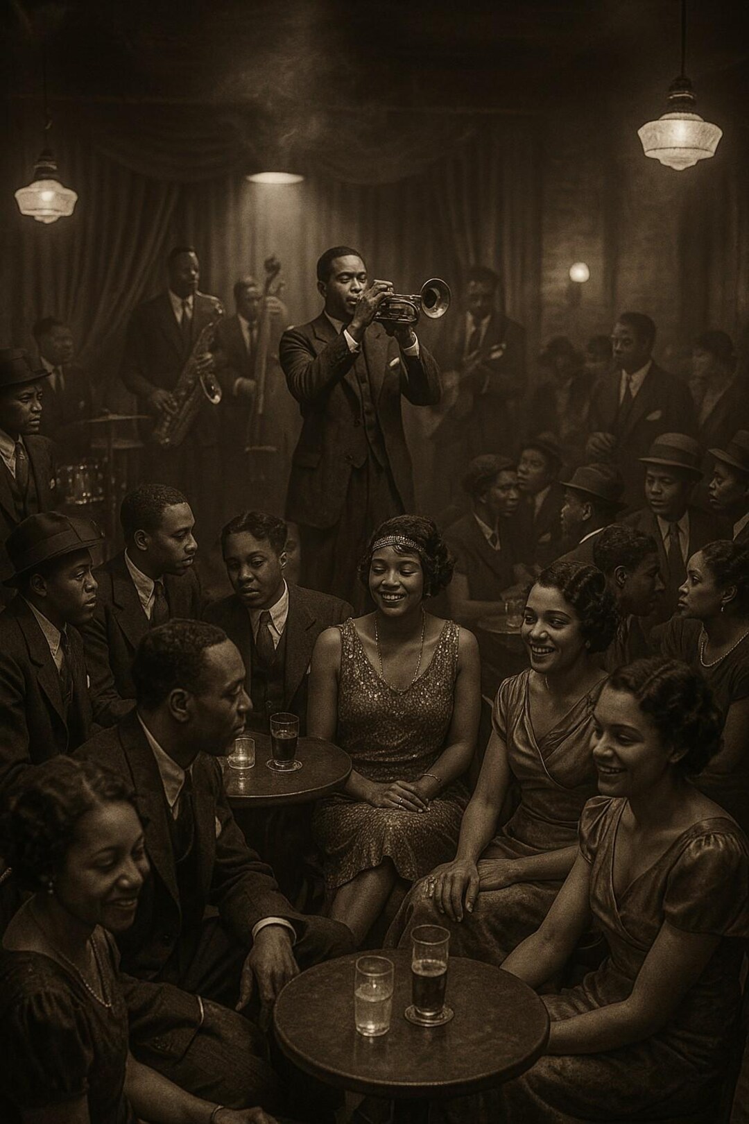Harlem Renaissance Jazz Club Print | Vintage Black Art | 1930s Music ...