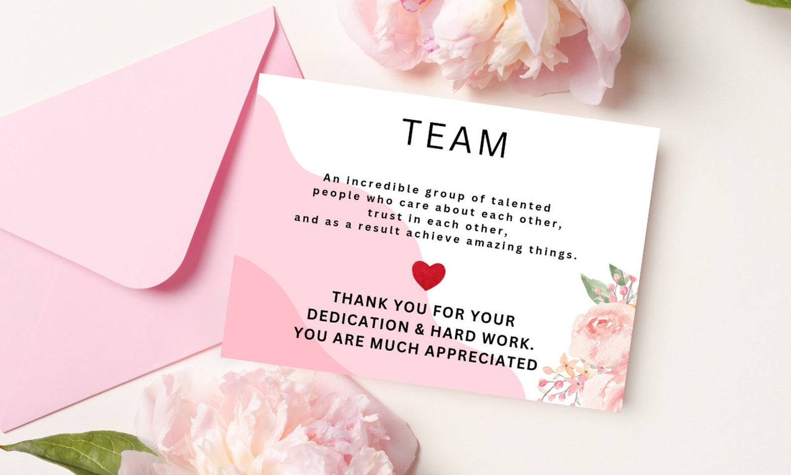 Team Appreciation Card, Employee Appreciation Card, Employee ...