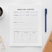 Printable Meeting Notes Template | Meeting Minutes | Meeting Agenda ...
