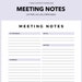 Printable Meeting Notes Template | Meeting Minutes | Meeting Agenda ...