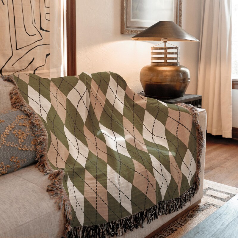Olive Green Throw Blanket - Etsy