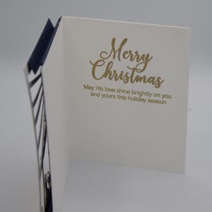 3D Simple Nativity Scene Christmas Card in Gold and Blue - Etsy