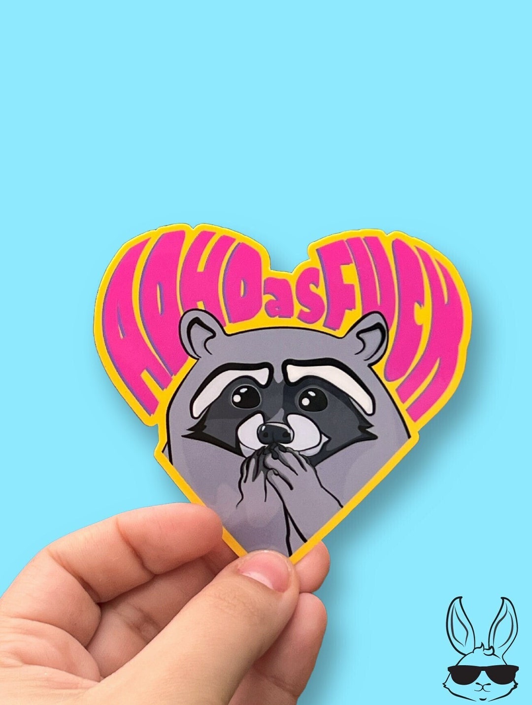 ADHD AF Raccoon Waterproof Sticker, Adult ADHD Sticker, Neurodiversity ...