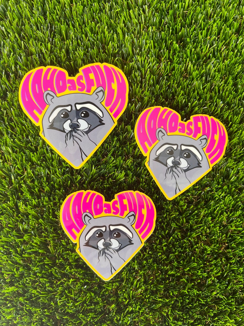 ADHD AF Raccoon Waterproof Sticker, Adult ADHD Sticker, Neurodiversity ...