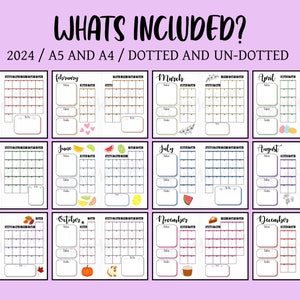 Digital Bullet Journal Monthly Spreads Bundle Digital - Etsy