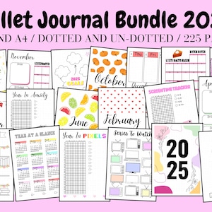 2025 Digital/printable Bullet Journal, PDF Bullet Journal, Dotted and ...