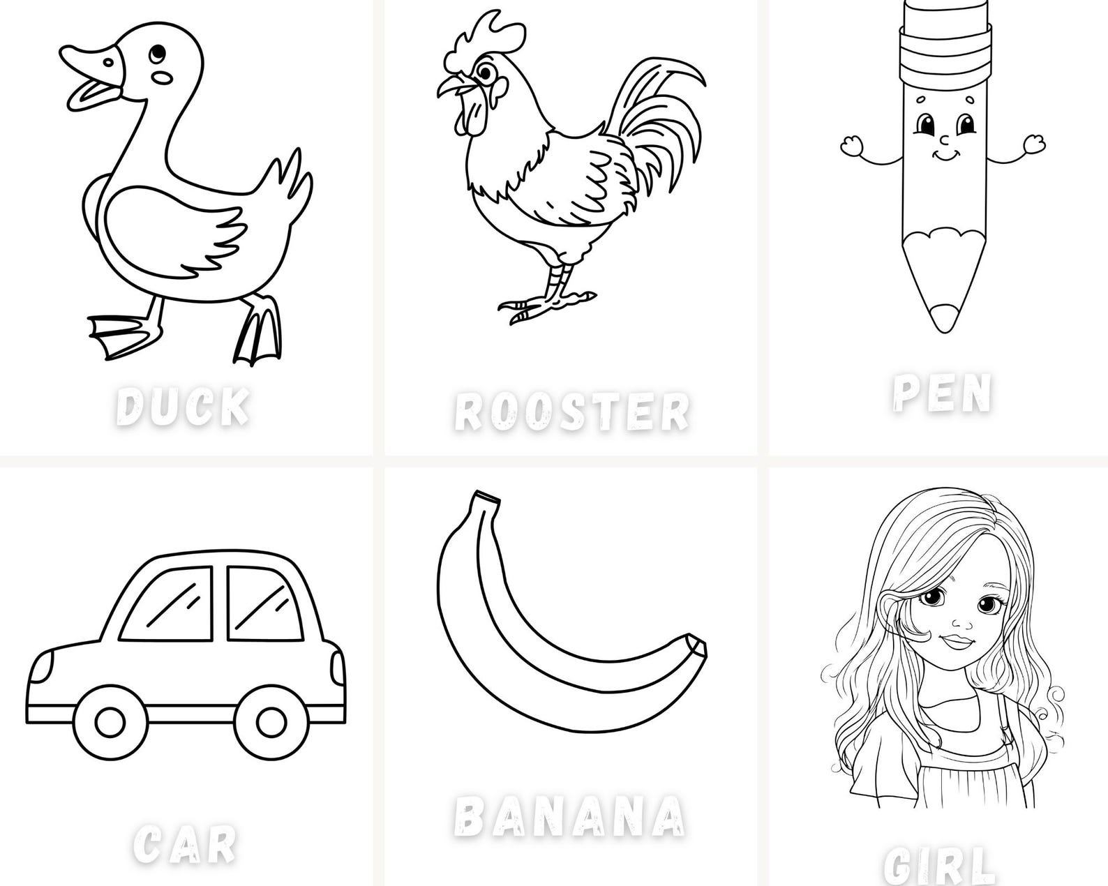 Little Artists' Objects Coloring Book Digital Download Printable - Etsy