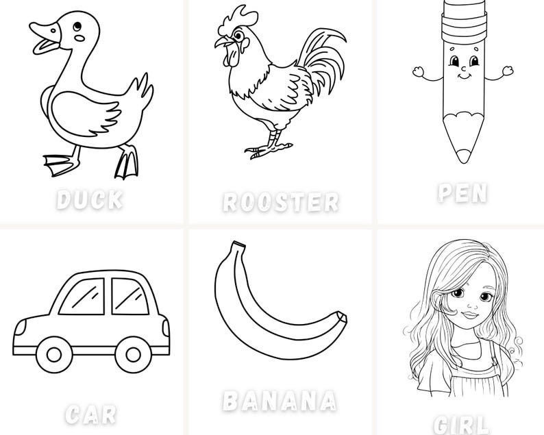 Little Artists' Objects Coloring Book Digital Download Printable - Etsy