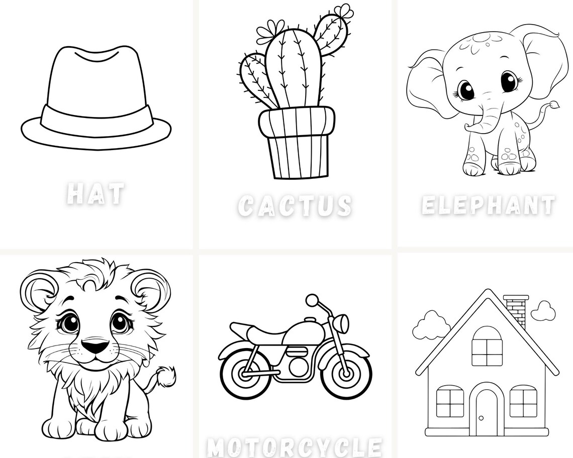 Little Artists' Objects Coloring Book Digital Download Printable - Etsy